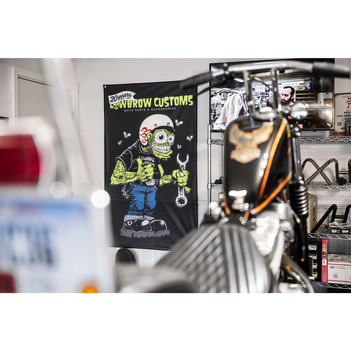 Lowbrow Customs Weirdo 20th Anniversary Flag