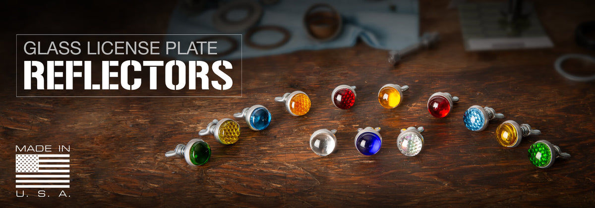 Glass Motorcycle License Plate Reflectors – Lowbrow Customs