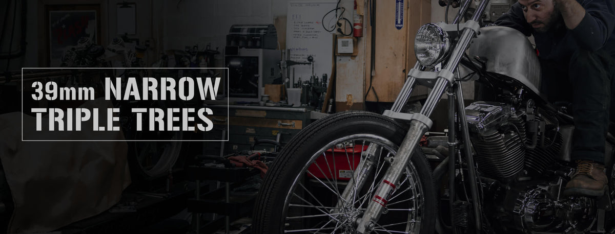 Lowbrow Customs 39mm Narrow Triple Trees Kit for Skinny Harley Front End