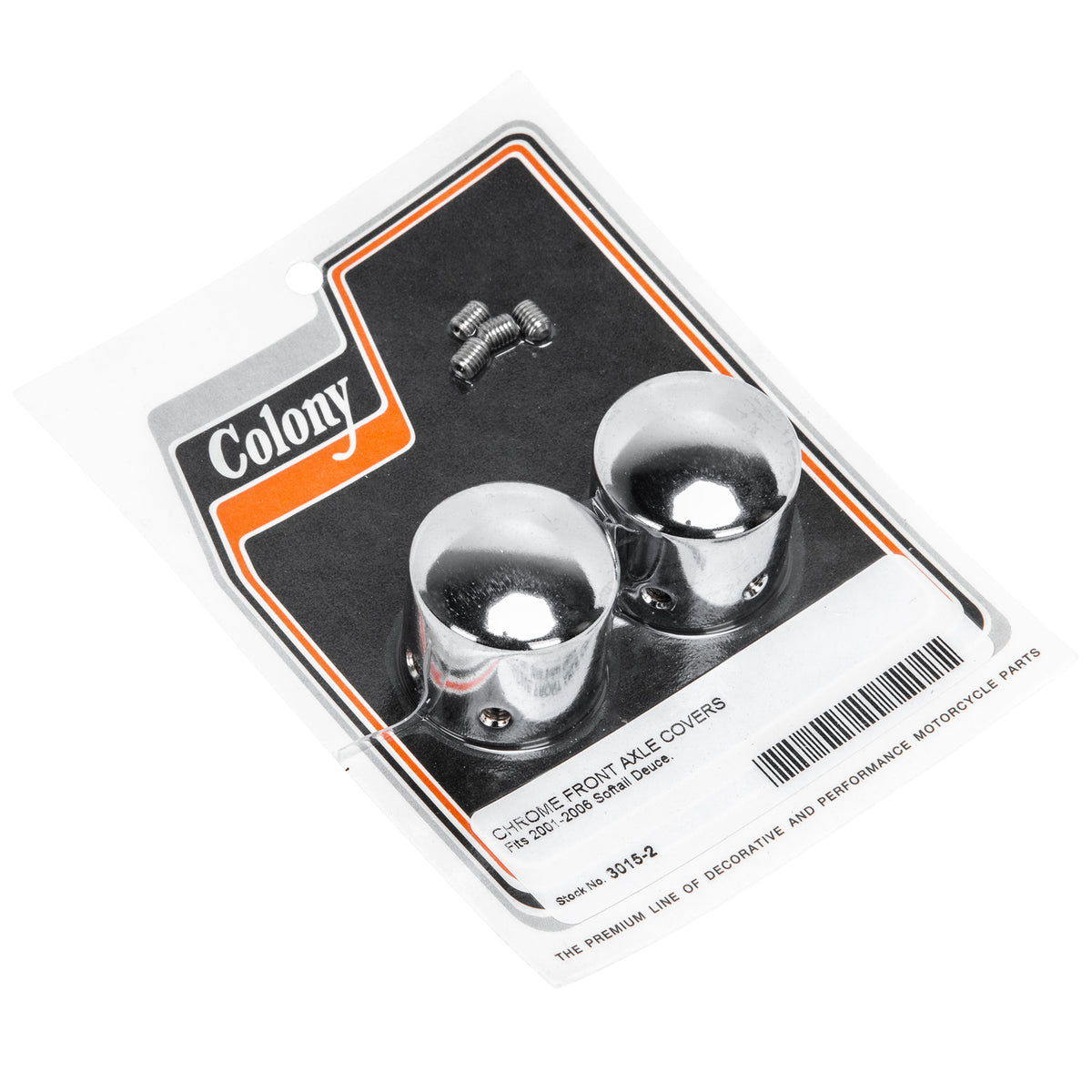 Colony Machine #3015-2 Smooth Front Axle Covers 2001-2006 Harley ...