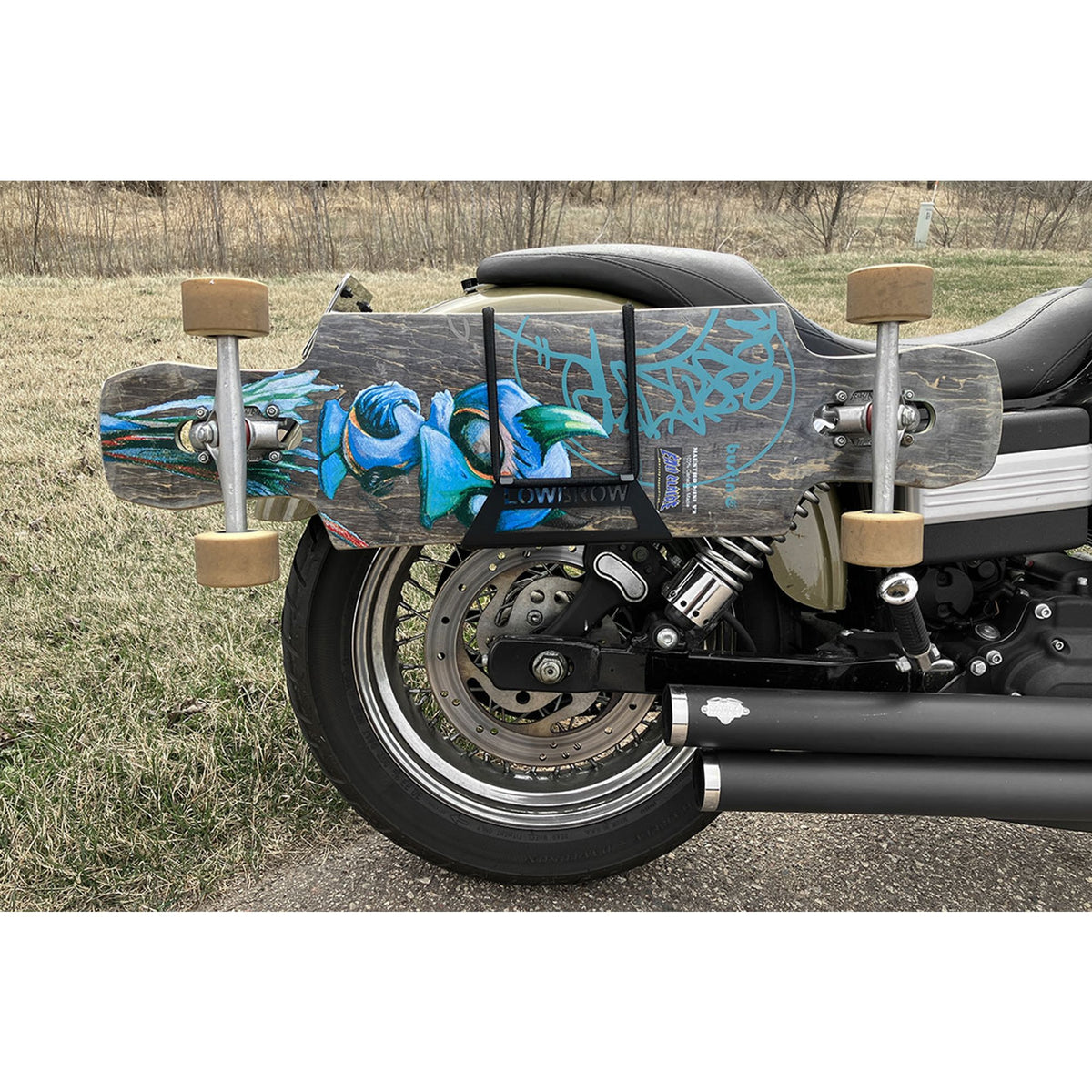Skateboard Carrier Rack 2006-2017 Harley-Davidson Dyna – Lowbrow Customs