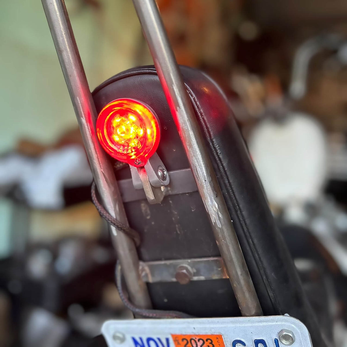 Arrow Manufacturing Dyme Piece Tail Light - Red Lens – Lowbrow Customs
