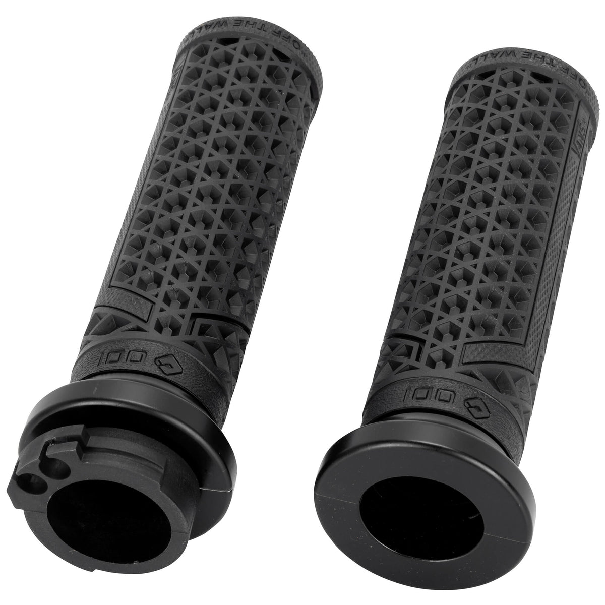 ODI Vans V-Twin Lock-On Cable Throttle Grips by ODI - Black/Matte Black ...
