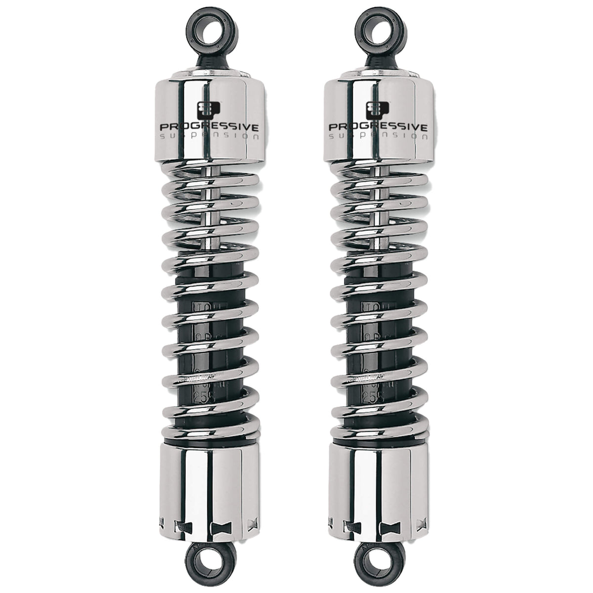 Progressive Suspension 412 Series 12" Shocks Chrome With Short Covers ...