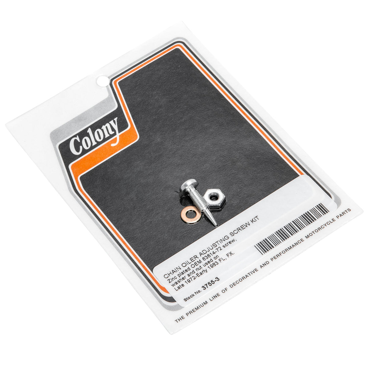 Colony Machine #3755-3 Chain Oiler Adjusting Screw Kit L1972-E1983 ...