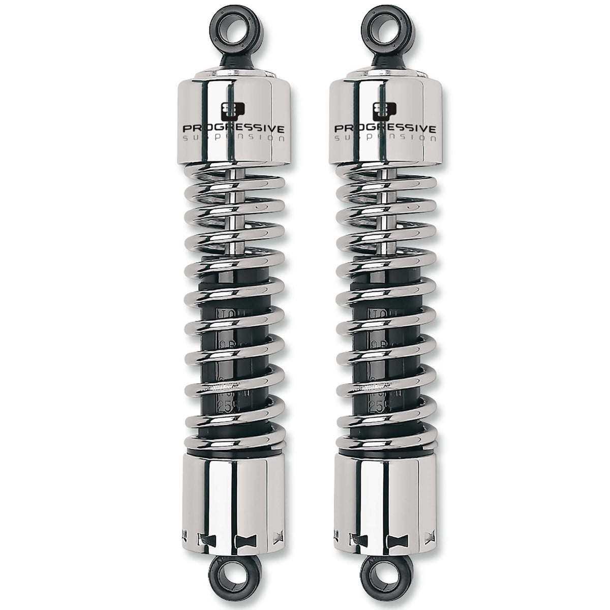 Progressive Suspension 412 Series 13.5" Shocks Chrome With Short Covers ...