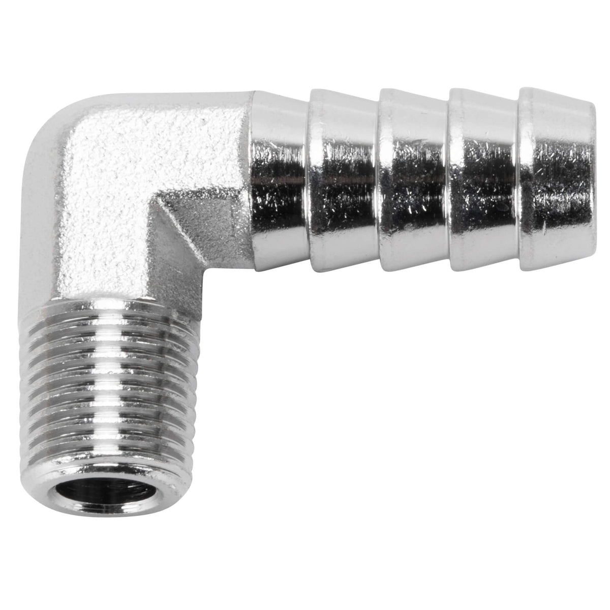 Cycle Standard 3/8 inch Hose Barb 90 Elbow x 1/8 inch NPT - Chrome ...