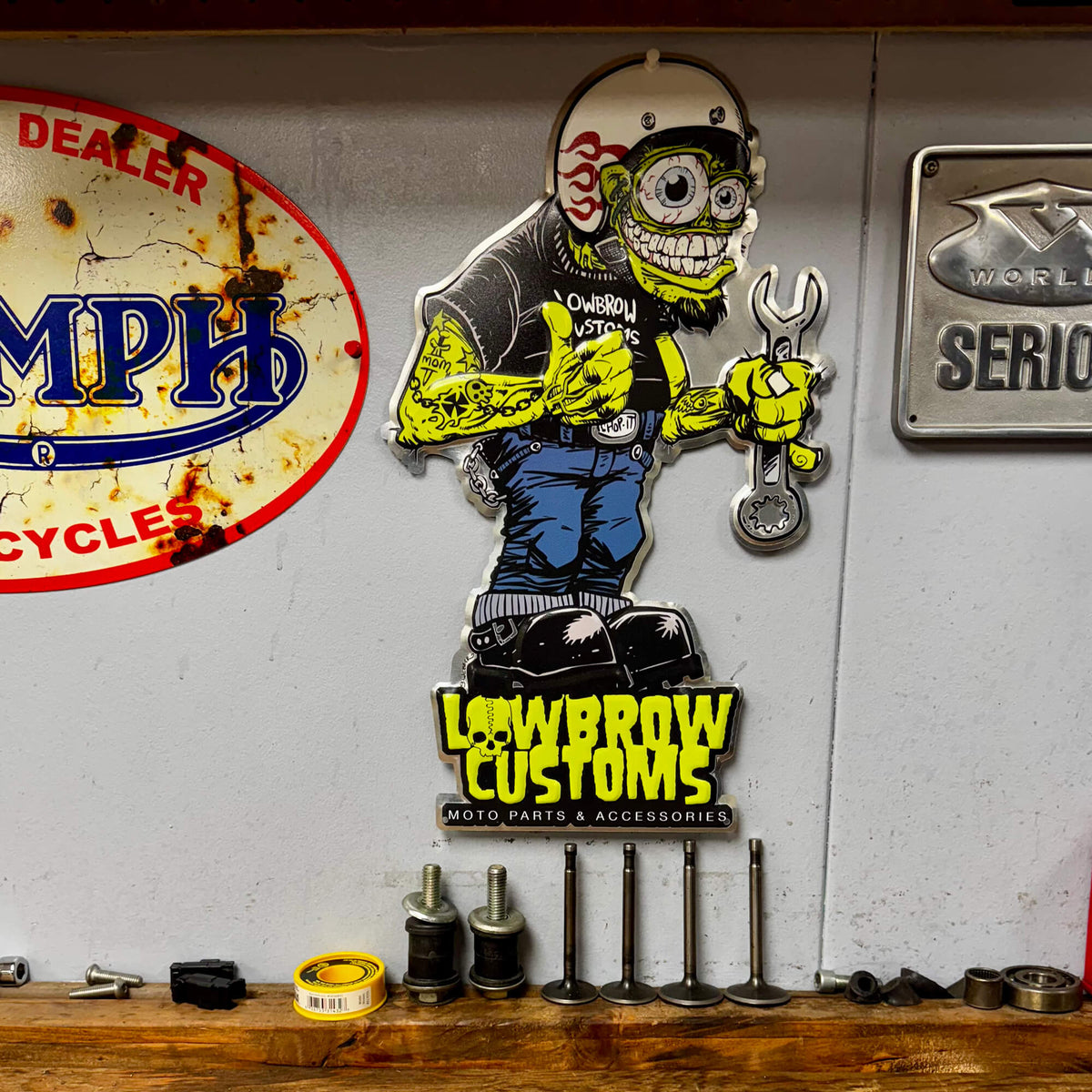 Lowbrow Weirdo Metal Shop Signs – Lowbrow Customs