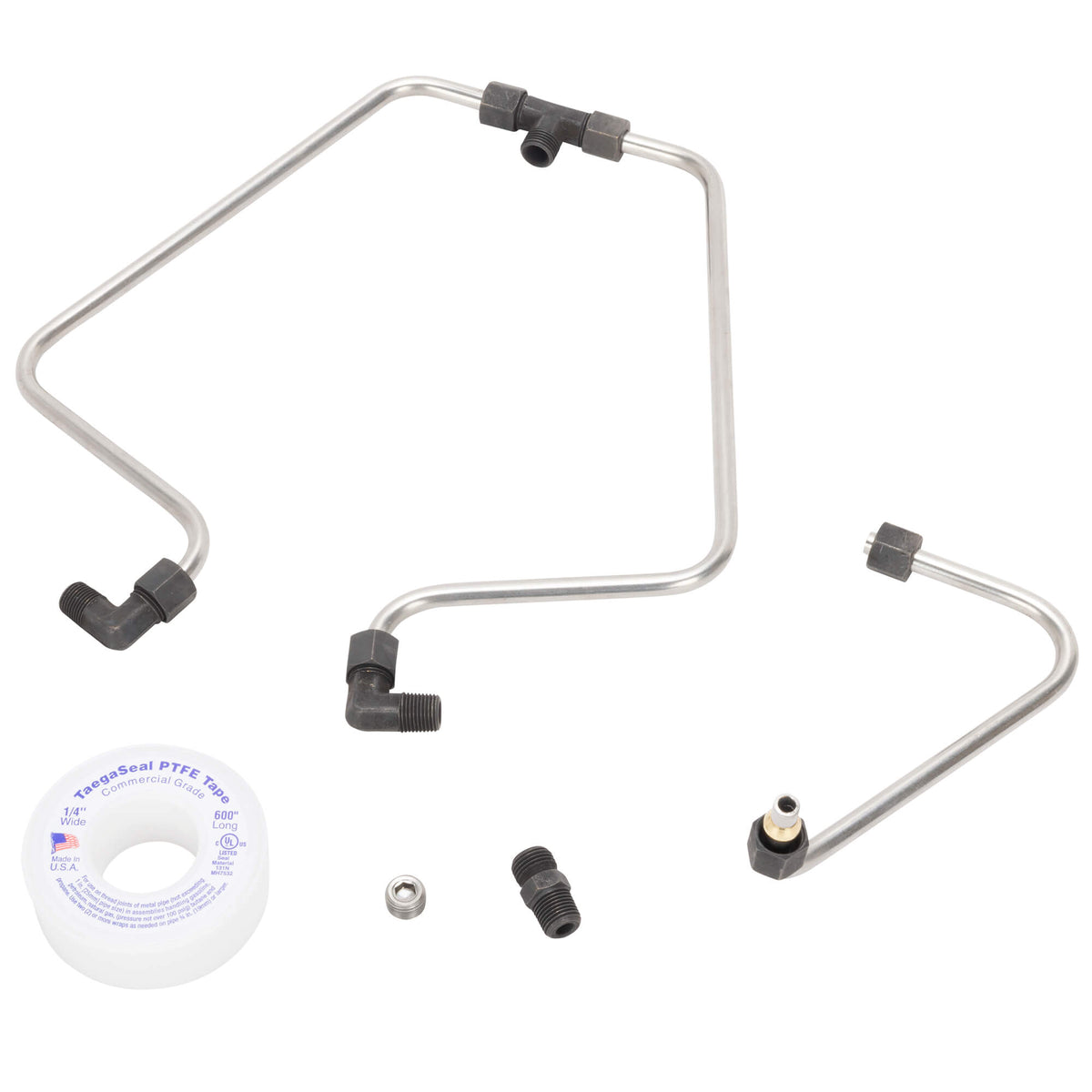 Old-Stf Cycle Shovelhead Rocker Box Split Oil Lines - Stainless & Black ...