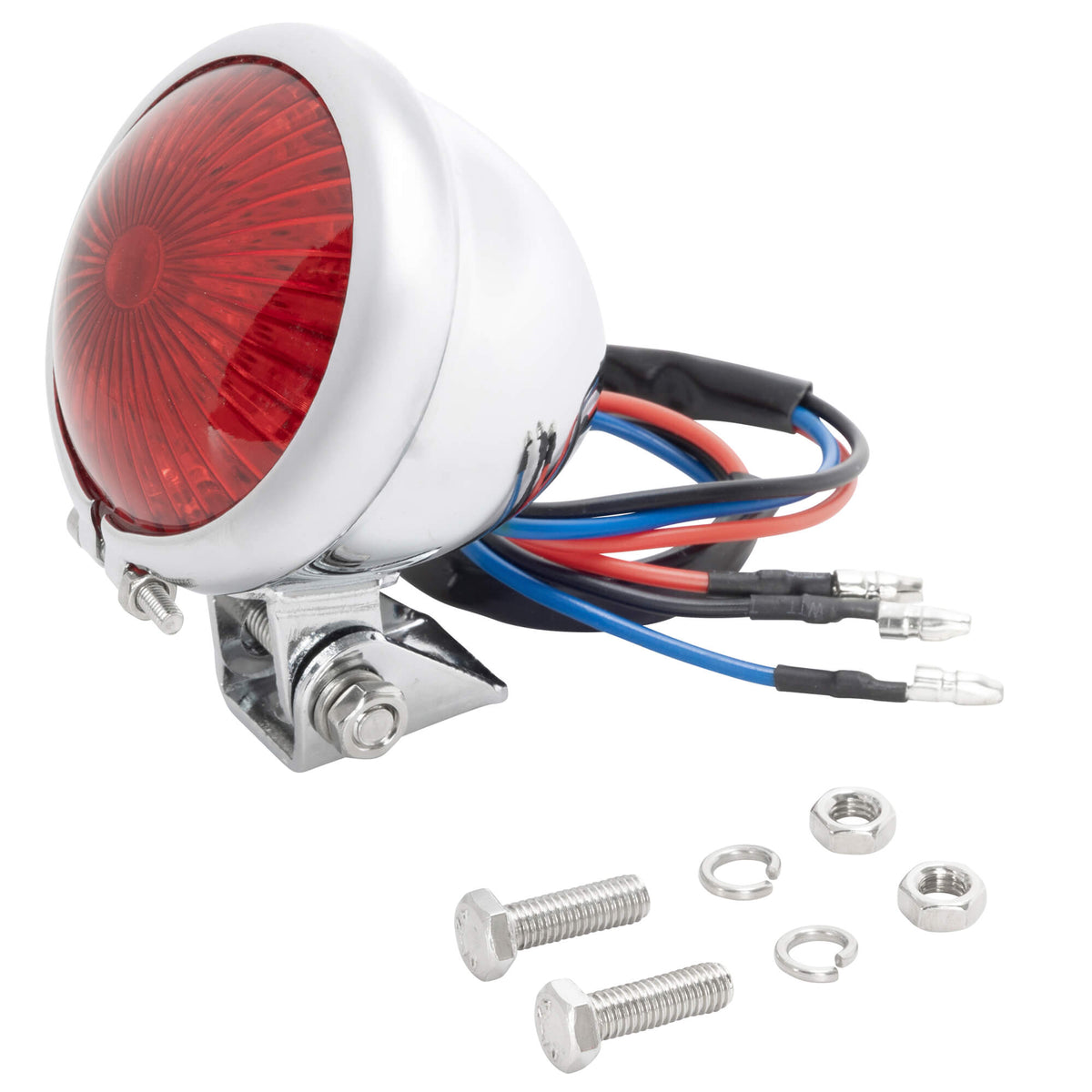 Cycle Standard Bates Style LED Tail Light - Chrome – Lowbrow Customs