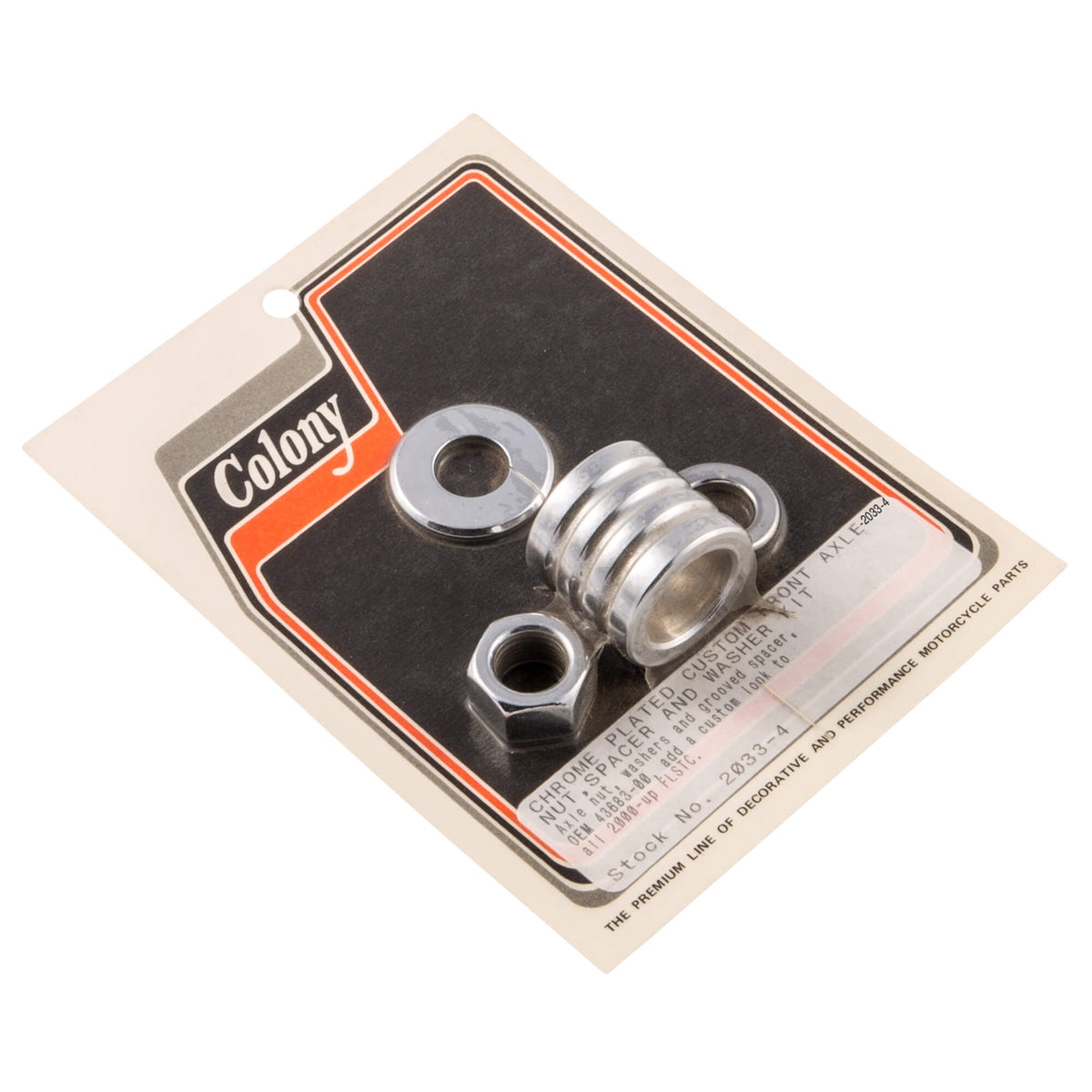 Colony Machine #2033-4 Front Axle Nut Grooved Spacer Kit 2000-2006 ...