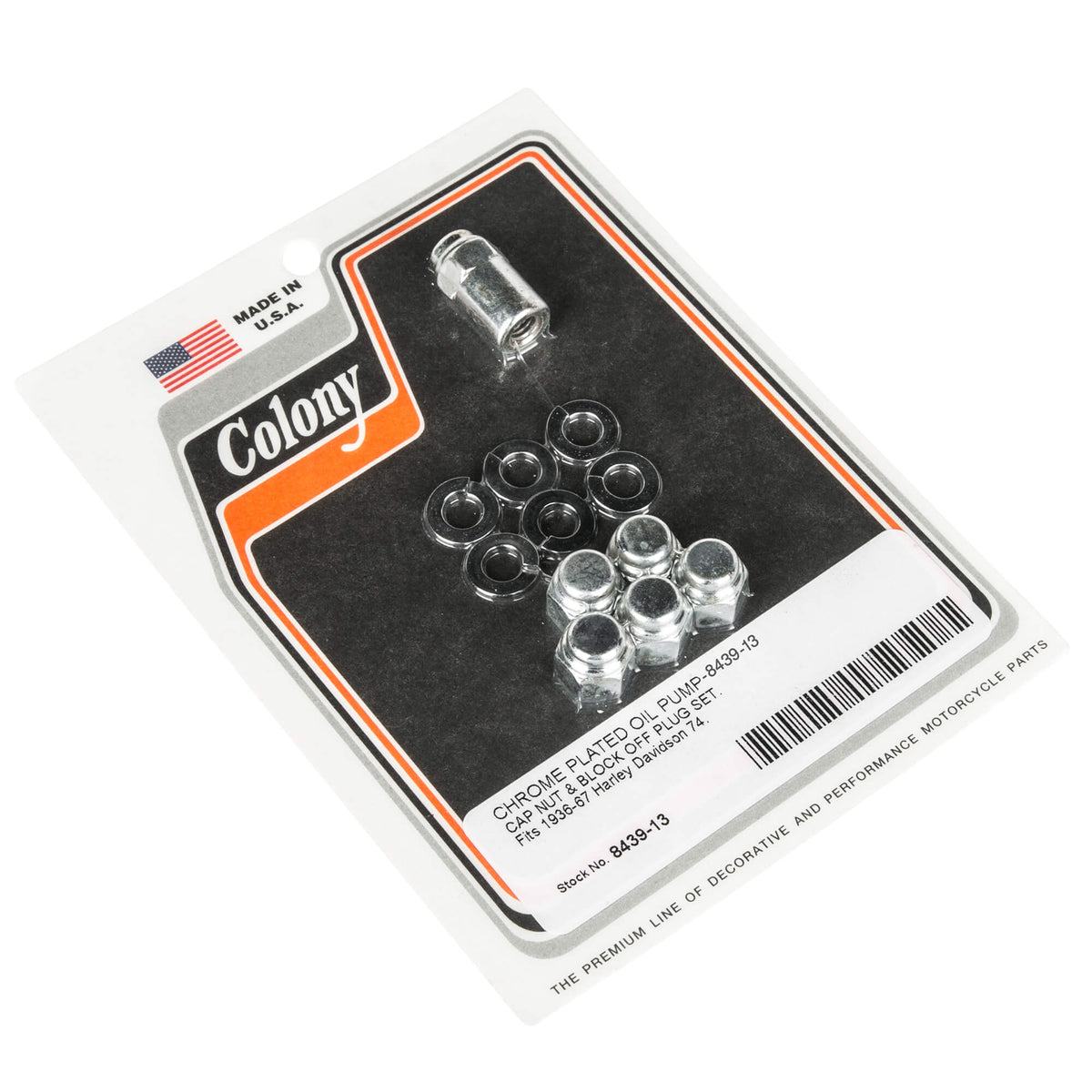 Colony Machine #8439-13 Oil Pump Cap Nut / Block Off Plug Cap Nut Set ...