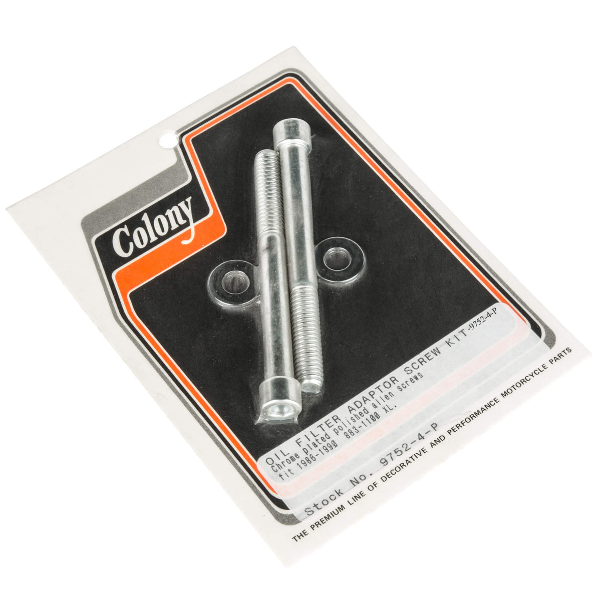 Colony Machine #9752-4-P Oil Filter Adaptor Smooth Screw Kit 1986-1990 ...