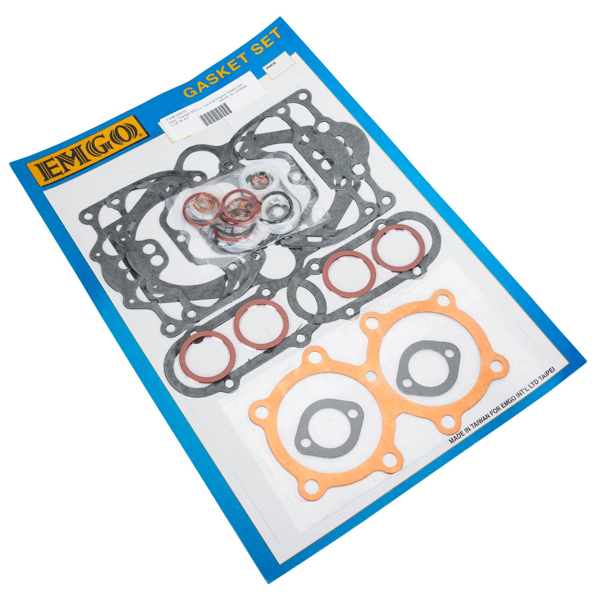 EMGO Top End Engine Gasket Set Triumph 650cc 1963-72 T120 Bonneville ...