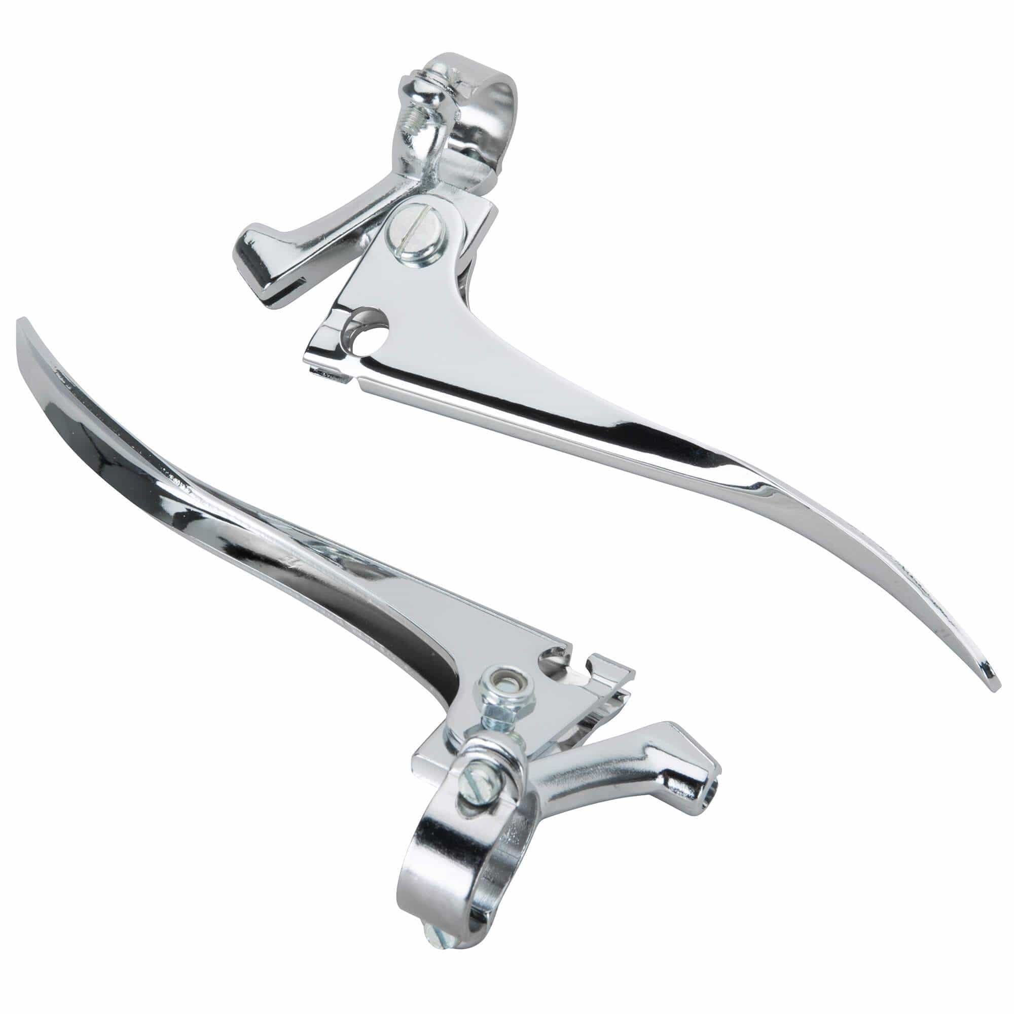 EMGO Chromed Steel Brake and Clutch Blade Levers Control Set for 1 inch ...