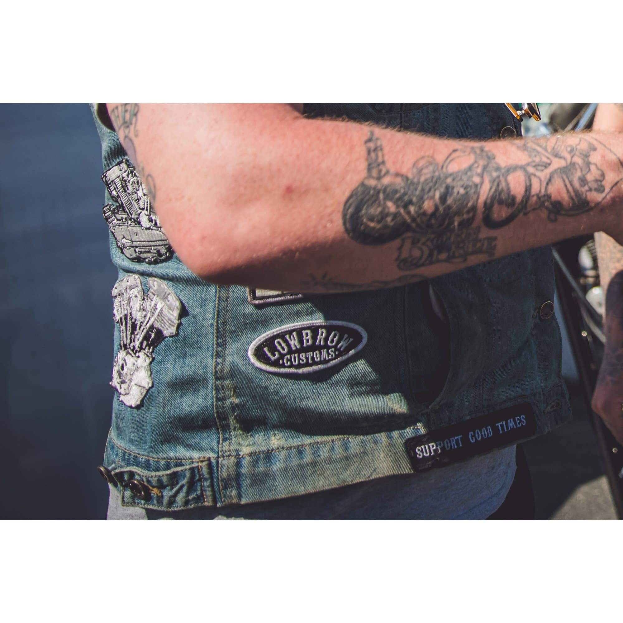 Lowbrow Customs Vintage Arched Logo Patch