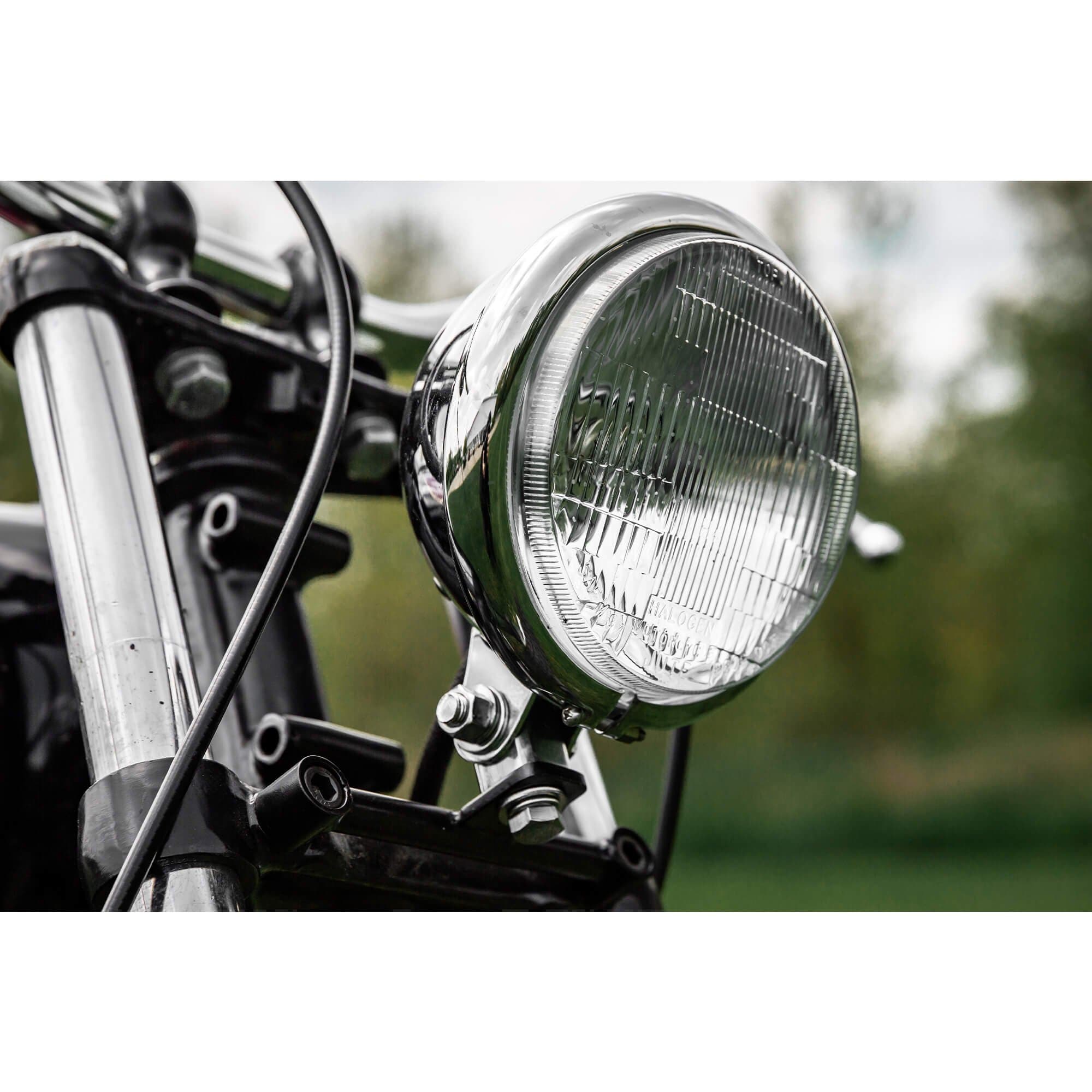 Antique Motorcycle Headlight SSU700BP: Complete Headlamp Unit