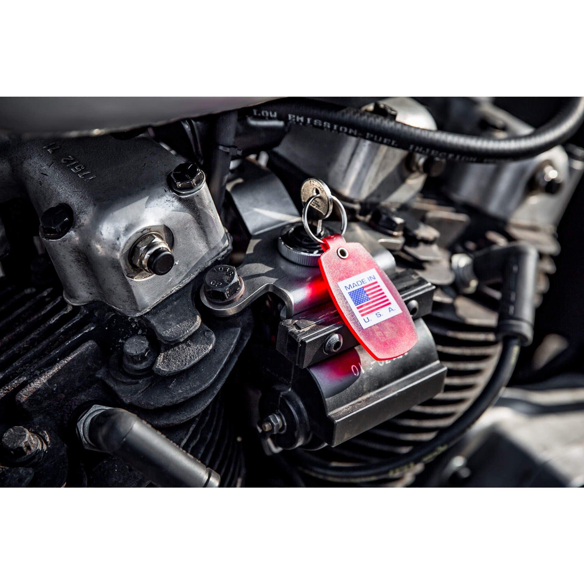 Lowbrow Customs Weatherproof Starter Ignition Key Switch - Chrome Bezel