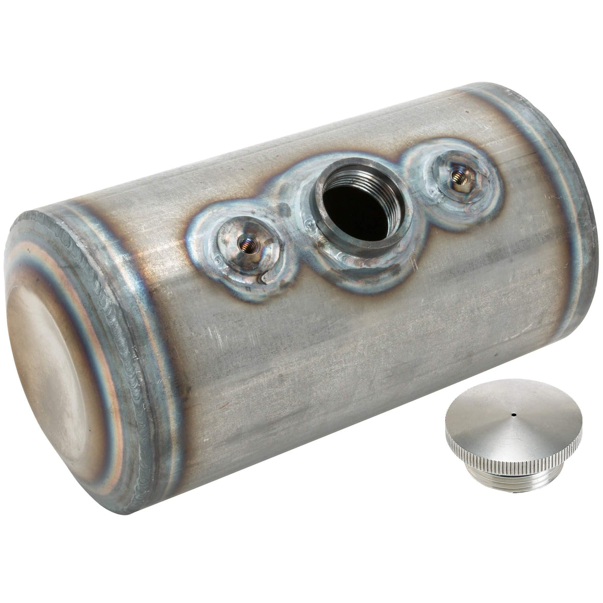 Lowbrow Customs Dimpled Steel Motorcycle Oil Tank for Triumph Choppers