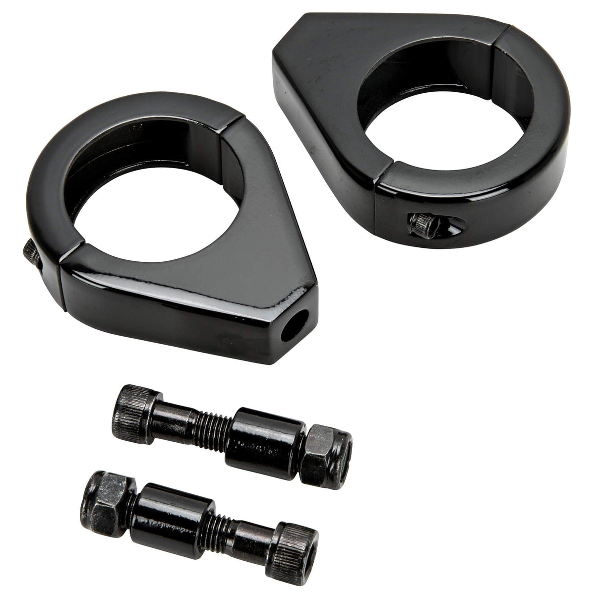 Cycle Standard Turn Signal Fork Clamps for 39mm Fork Tubes - Black ...