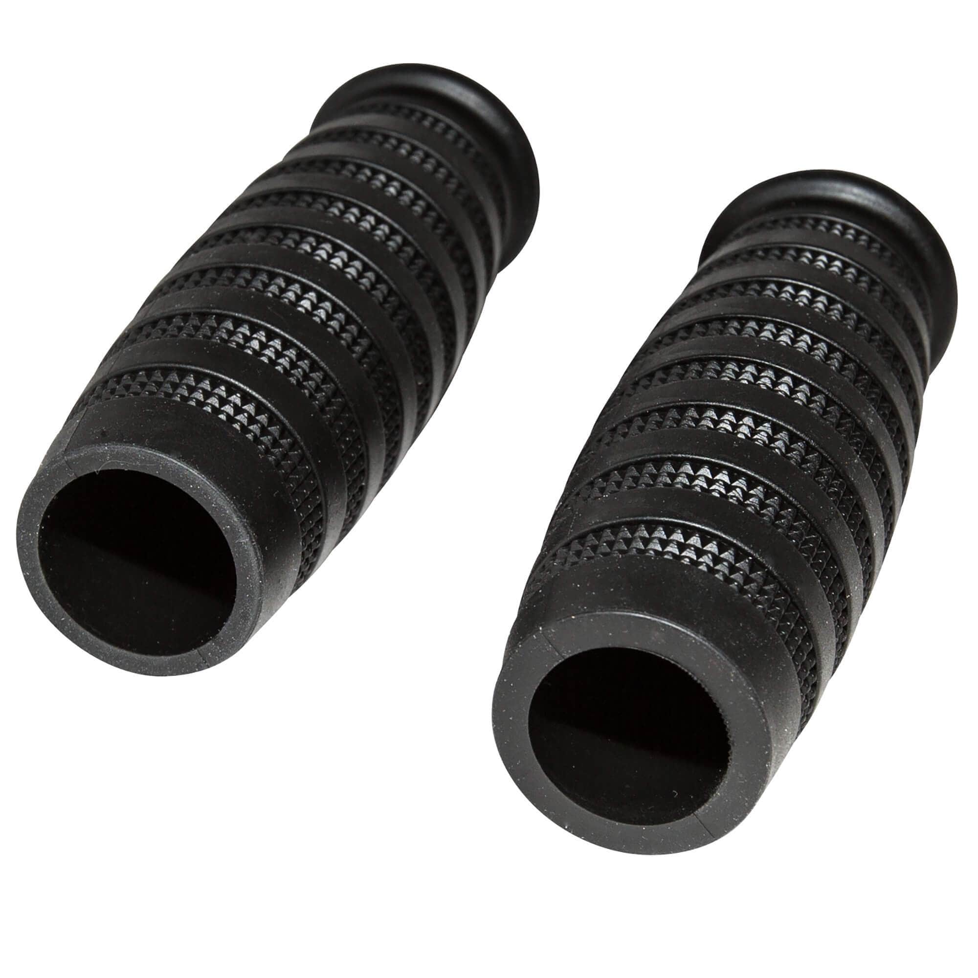 Lowbrow Customs Knurled Grips - Black - 1 inch