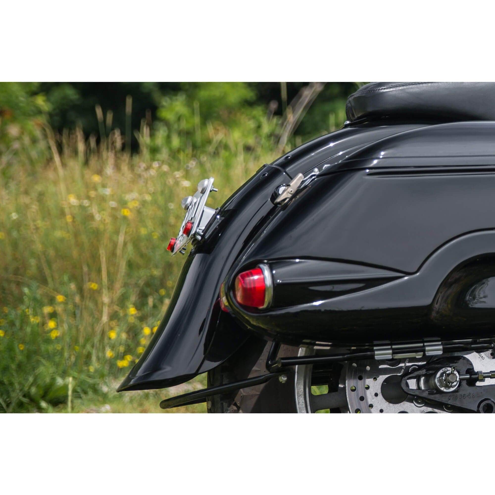 Cycle Standard Laydown License Plate Mount - Black - Bolt-on Fitment ...