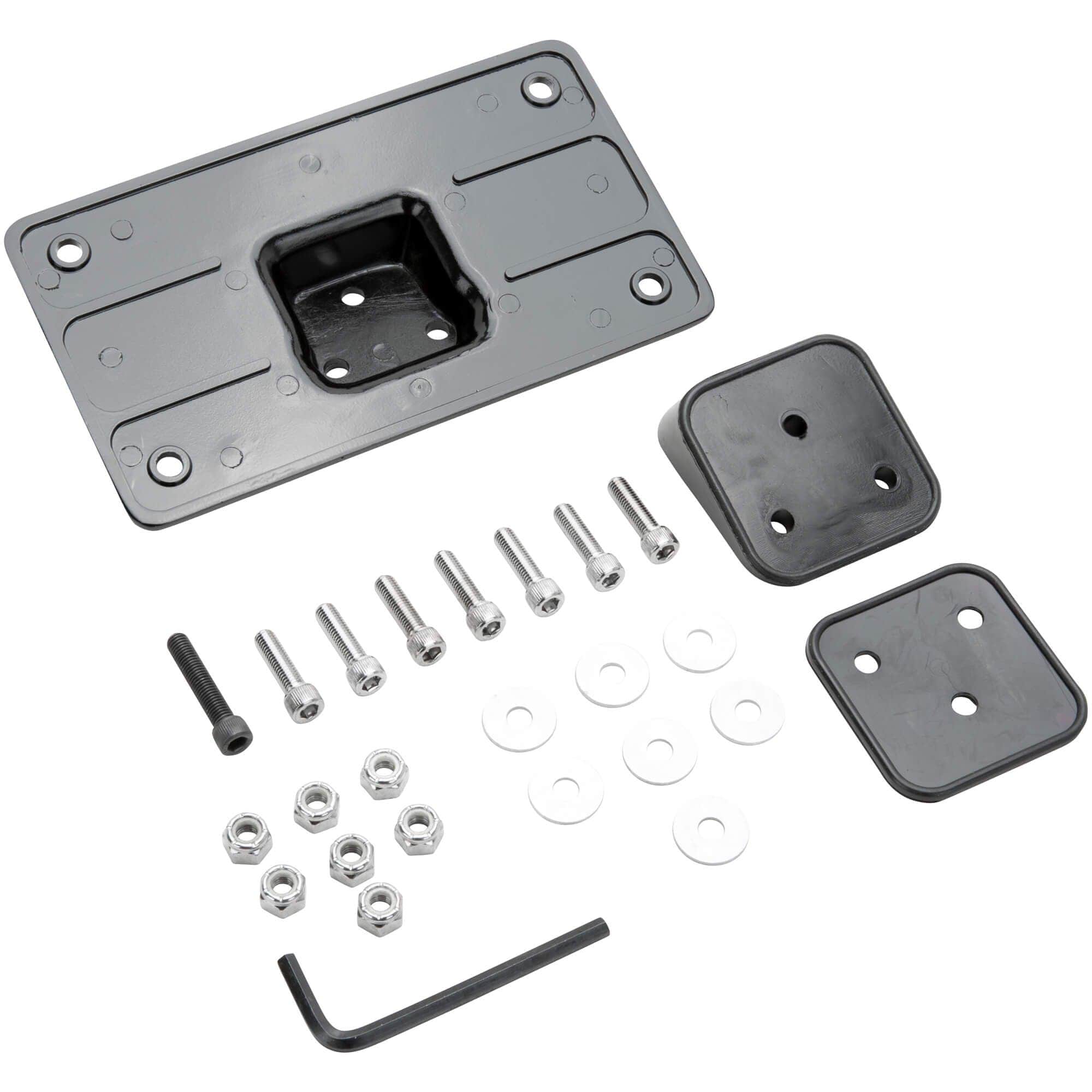 Cycle Standard Laydown License Plate Mount - Black - Bolt-on Fitment ...