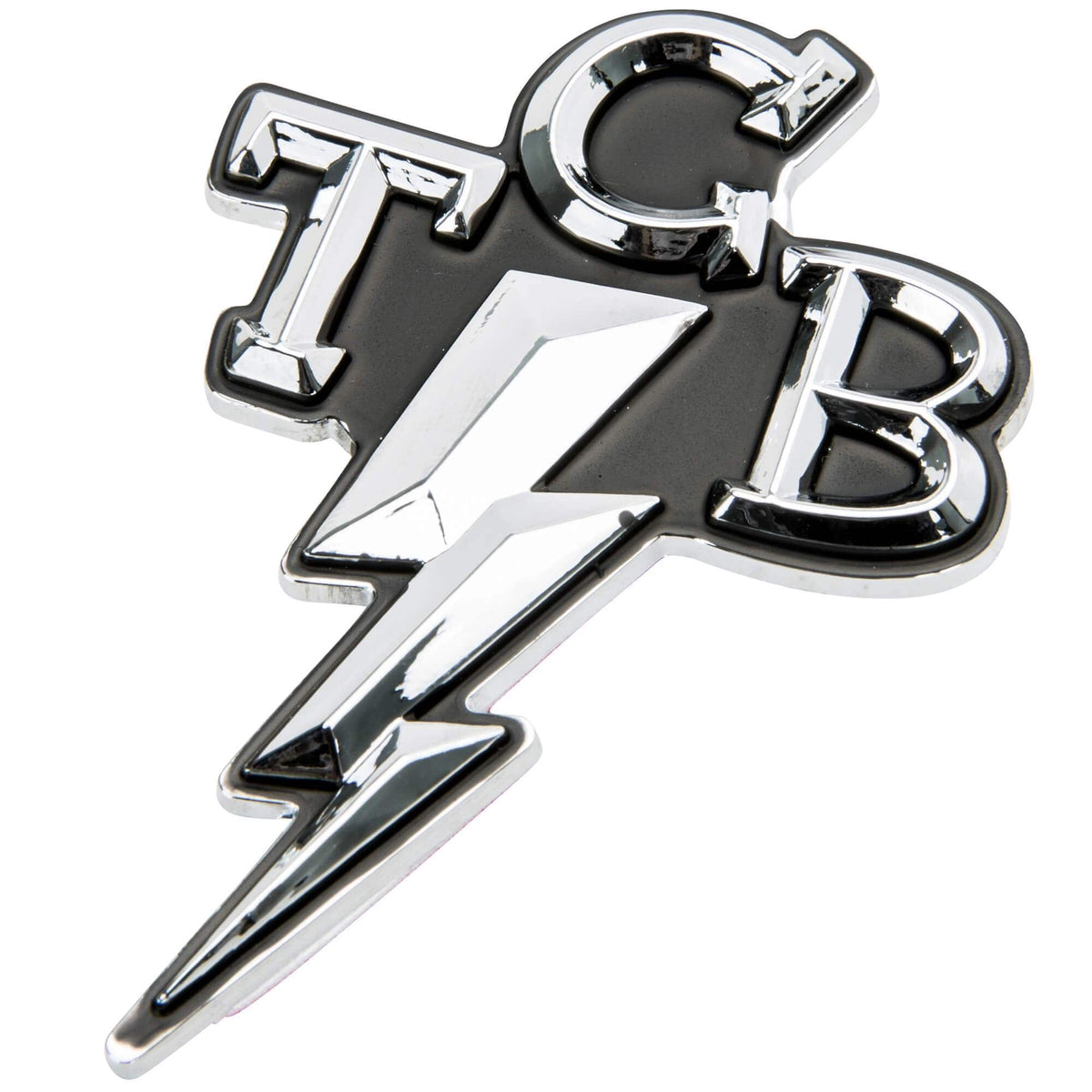 Lowbrow Customs TCB Takin' Care of Business Chrome Stick-On 3D Emblem