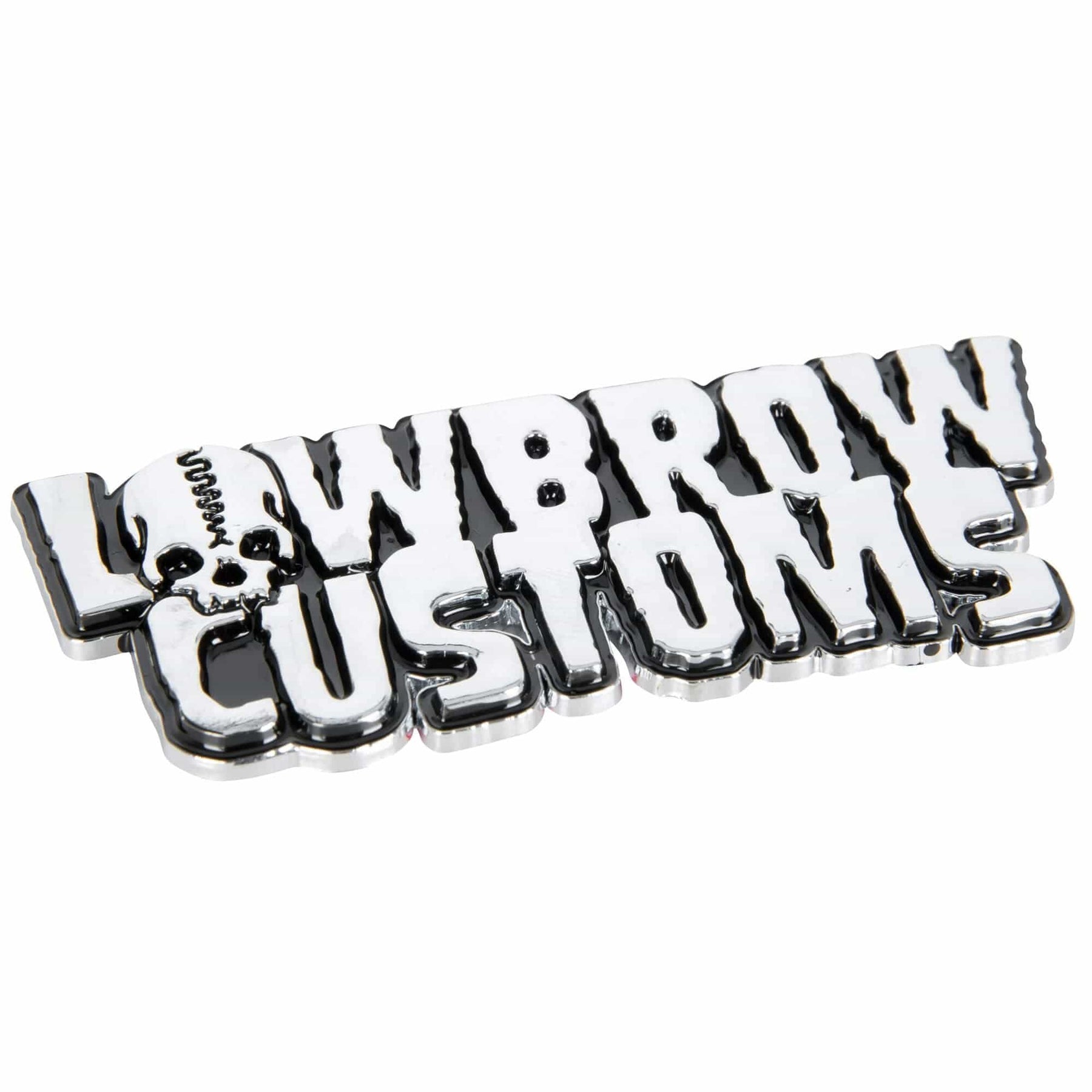 Lowbrow Customs TCB Takin' Care of Business Chrome Stick-On 3D Emblem