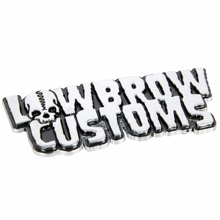 Lowbrow Customs TCB Takin' Care of Business Chrome Stick-On 3D Emblem