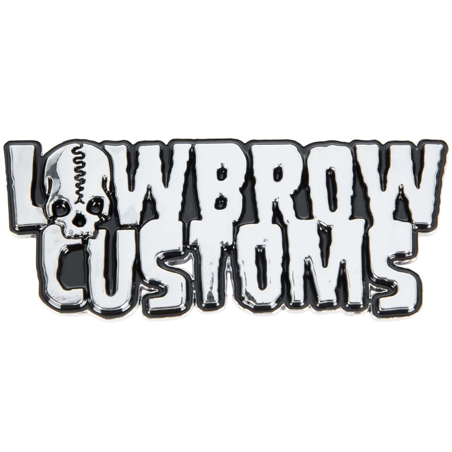 Lowbrow Customs TCB Takin' Care of Business Chrome Stick-On 3D Emblem