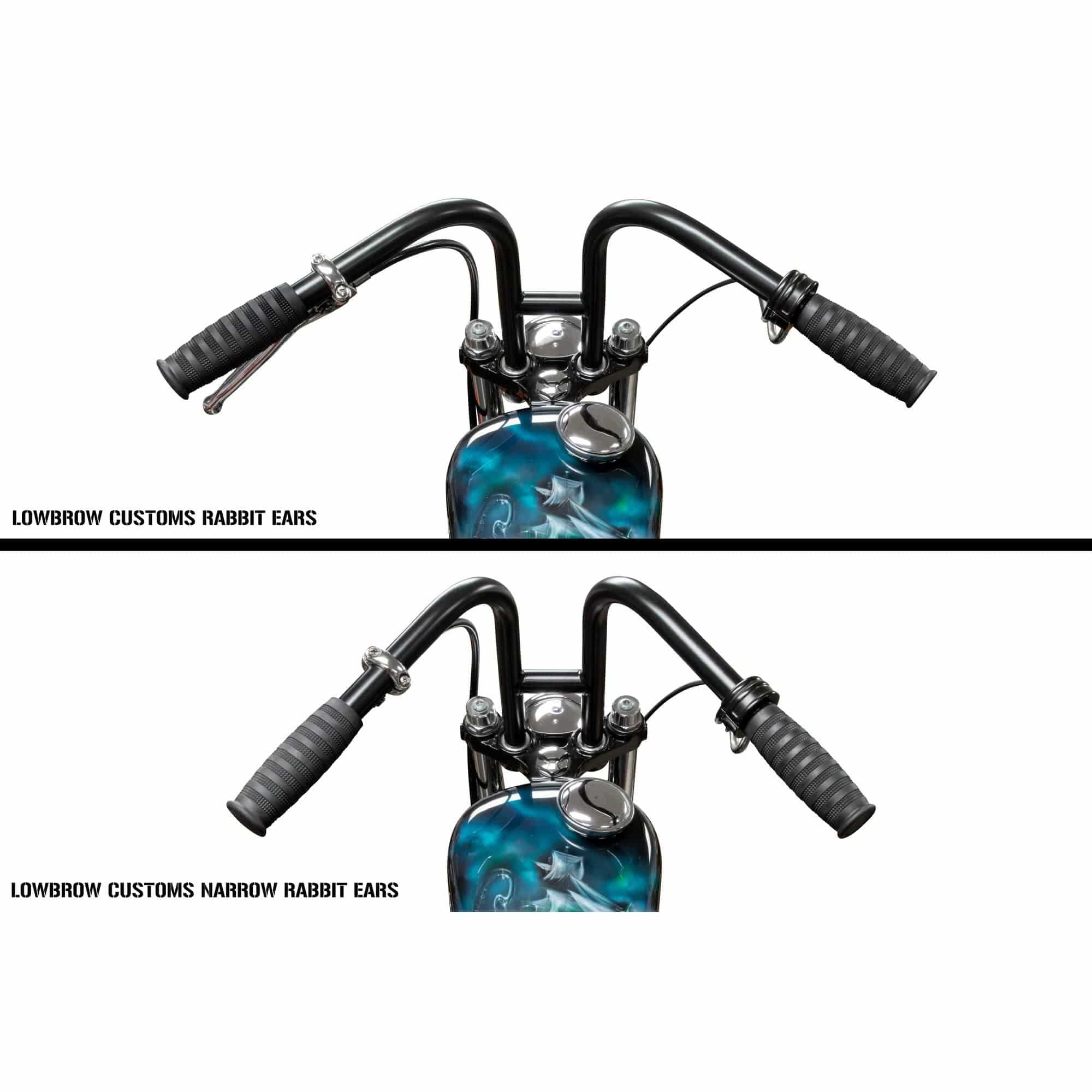 Lowbrow Customs Rabbit Ears Handlebars - 1 inch - Black