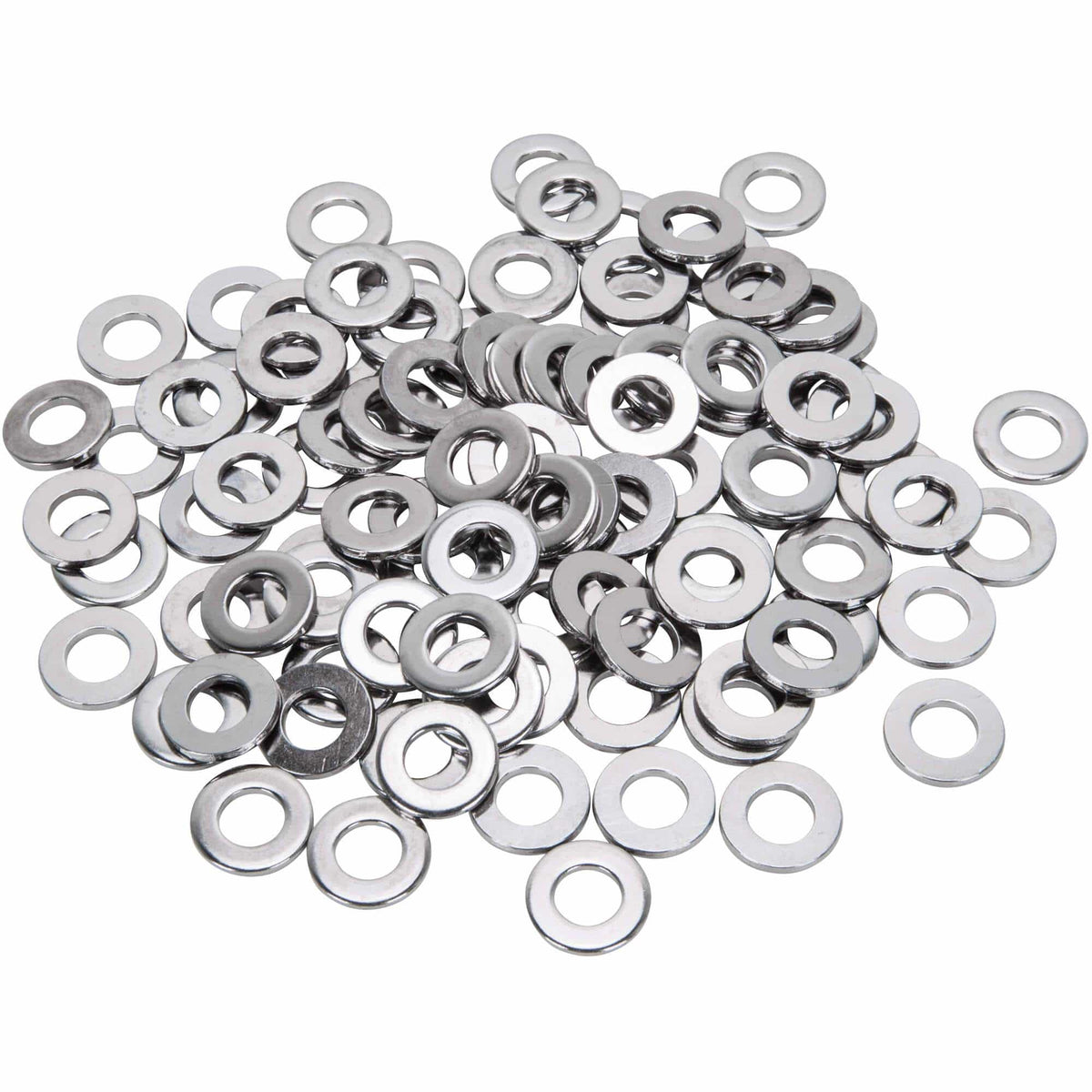 Colony Machine #3/8-F-100 Flat Washers 3/8 inch - Bag of 100 - Chrome Plated – Lowbrow Customs