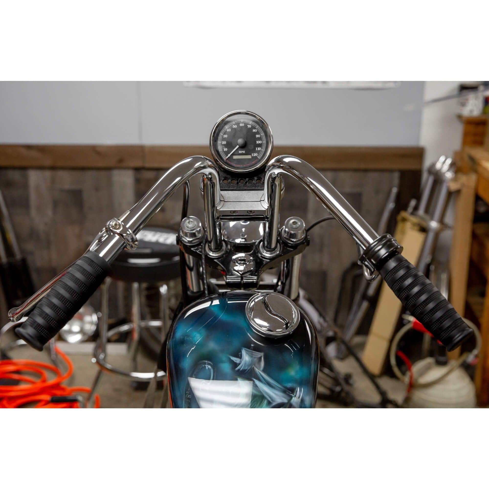 Lowbrow Customs Speedometer Gauge Riser Mount for 1 inch T-Bar ...