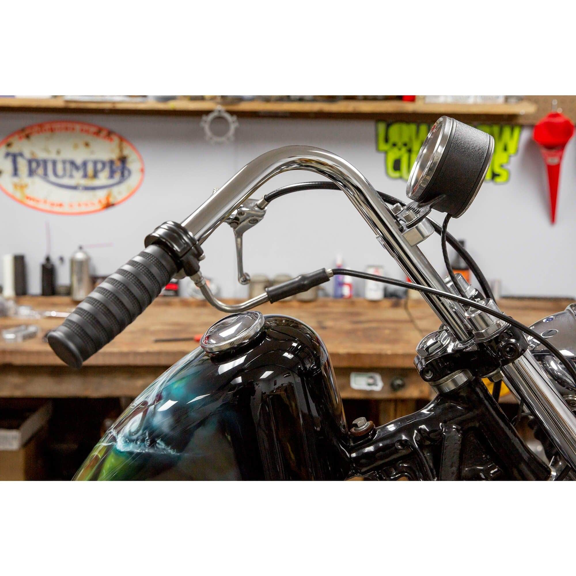 Lowbrow Customs Speedometer Gauge Riser Mount for 1 inch T-Bar ...