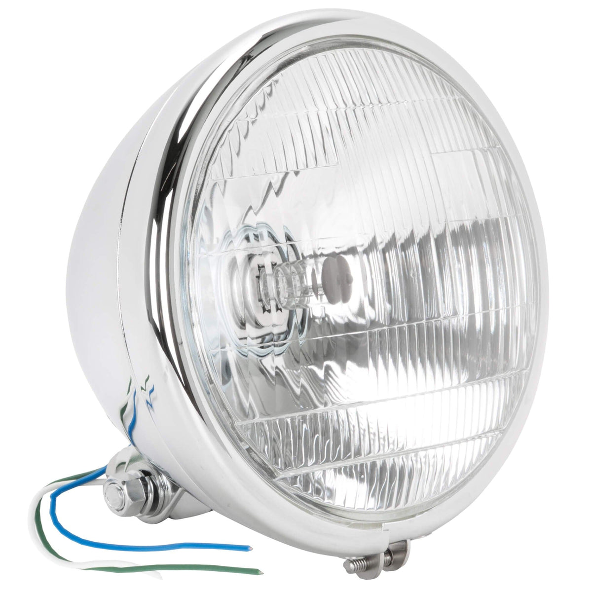 Cycle Standard Springer Style Bottom Mount Headlight - Chrome – Lowbrow ...