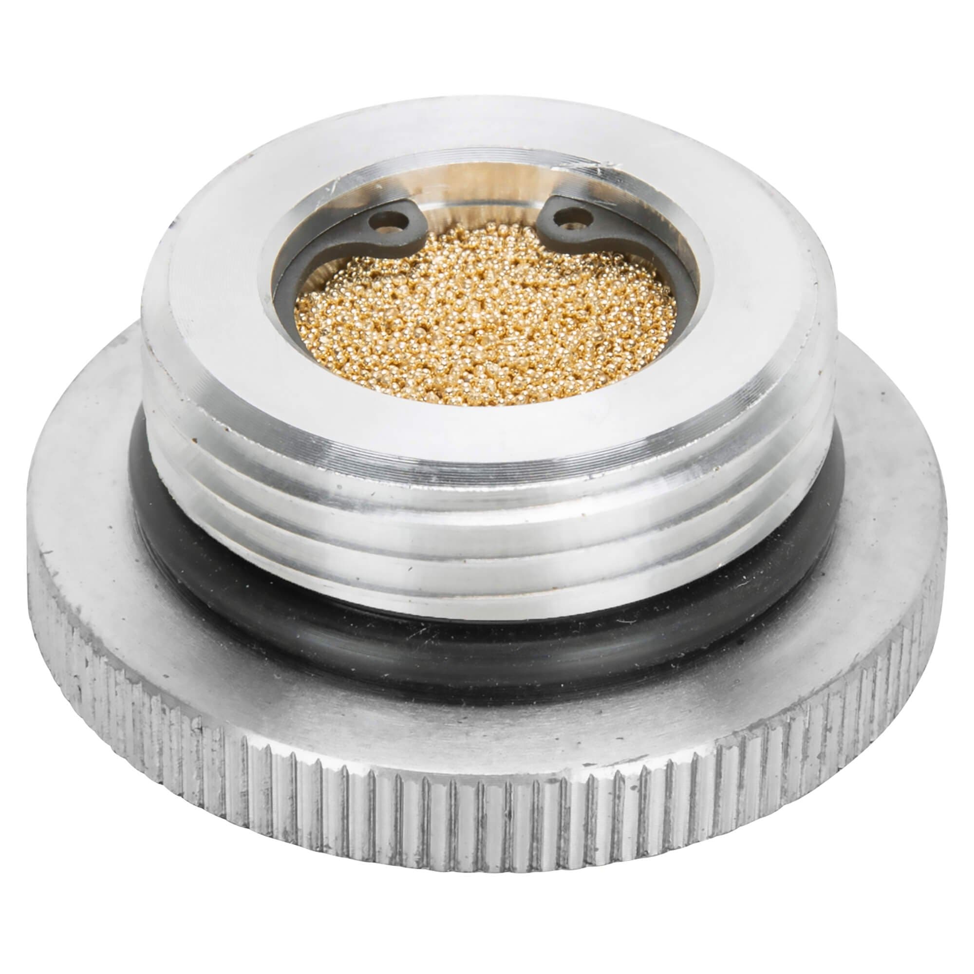 Lowbrow Customs Aluminum Gas Filler Cap with Weld-In Steel Bung - Vented