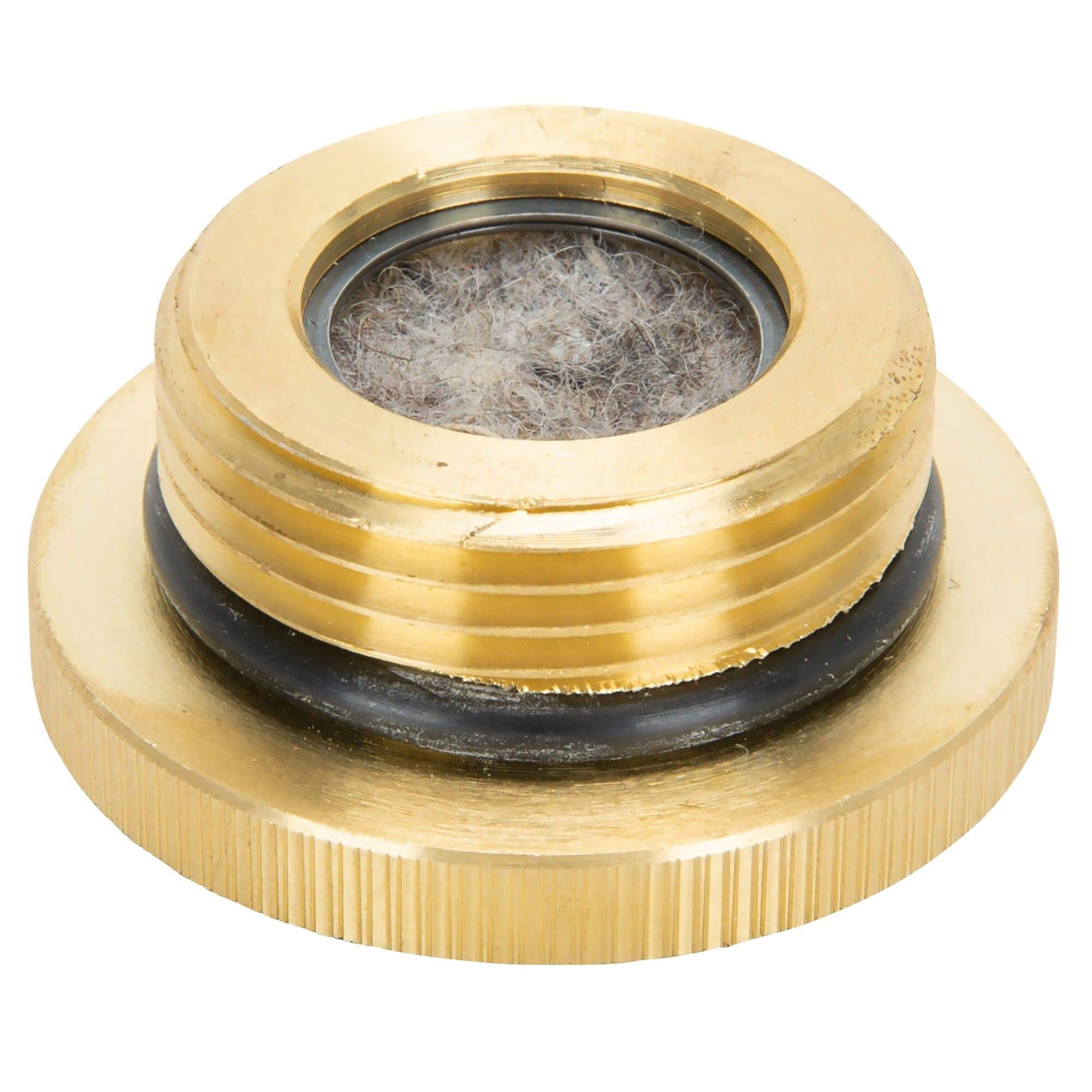 Lowbrow Customs Brass Gas Filler Cap with Weld-In Steel Bung - Vented