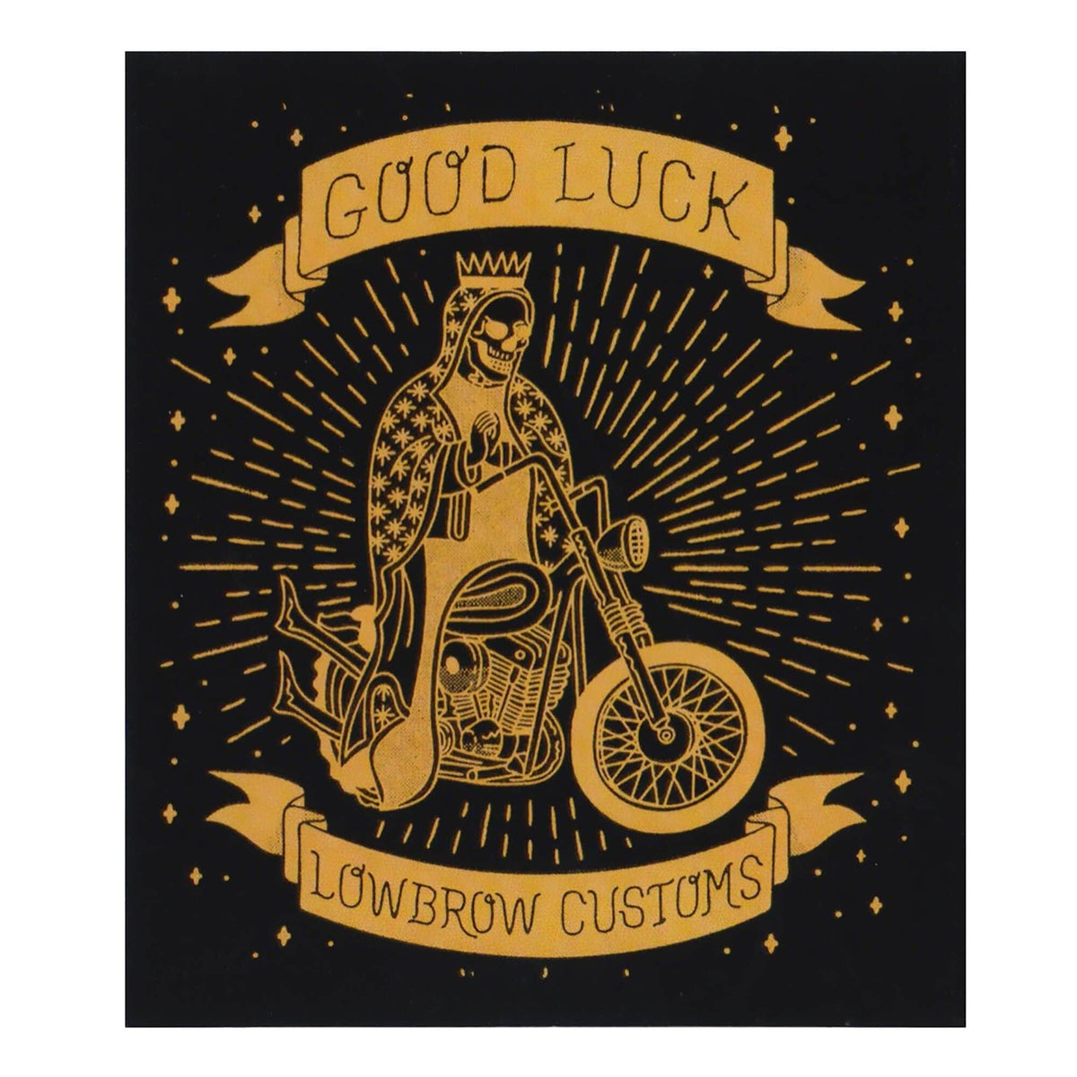 Lowbrow Customs Good Luck Sticker