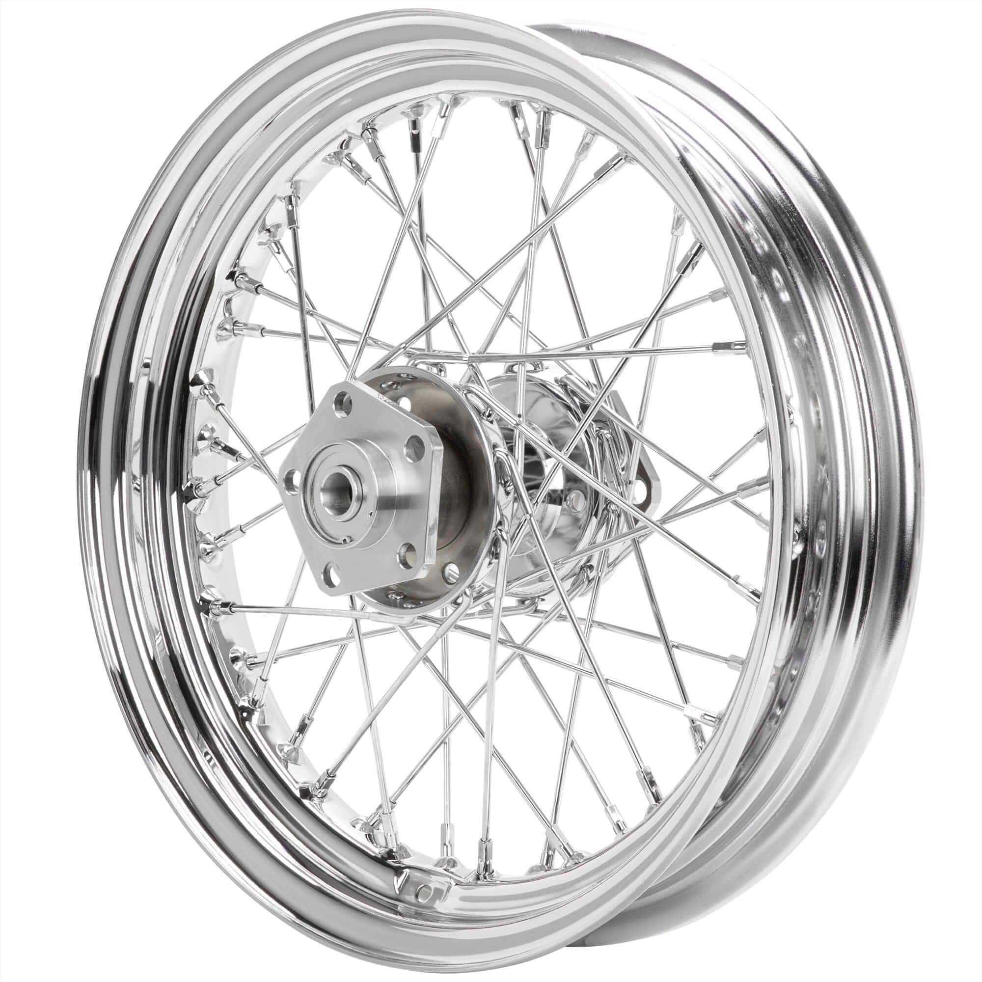 Mid-Usa 16 x 3.00 Chrome Complete Front / Rear Wheel fits Harley ...
