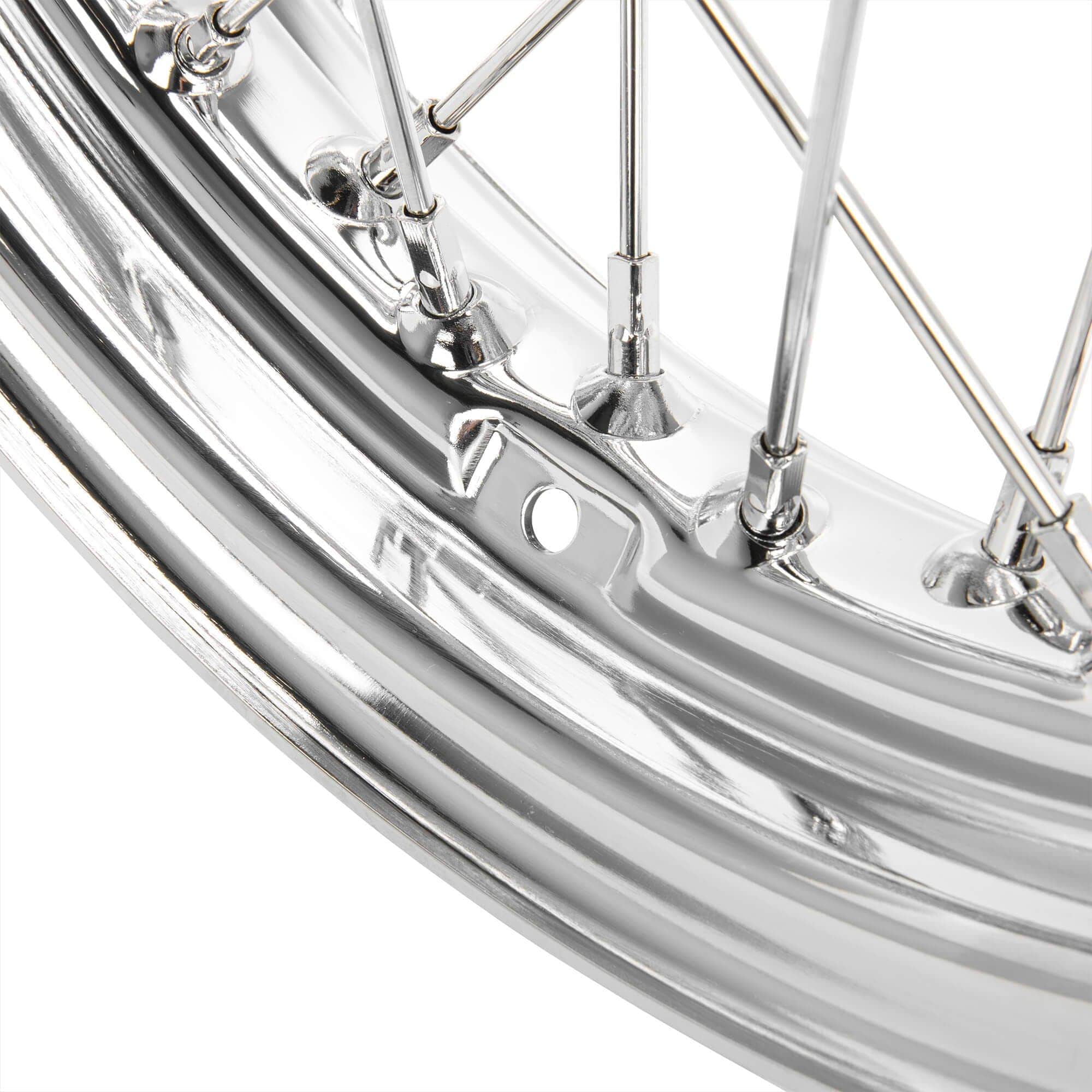 Mid-Usa 16 x 3.00 Chrome Complete Front / Rear Wheel fits Harley ...