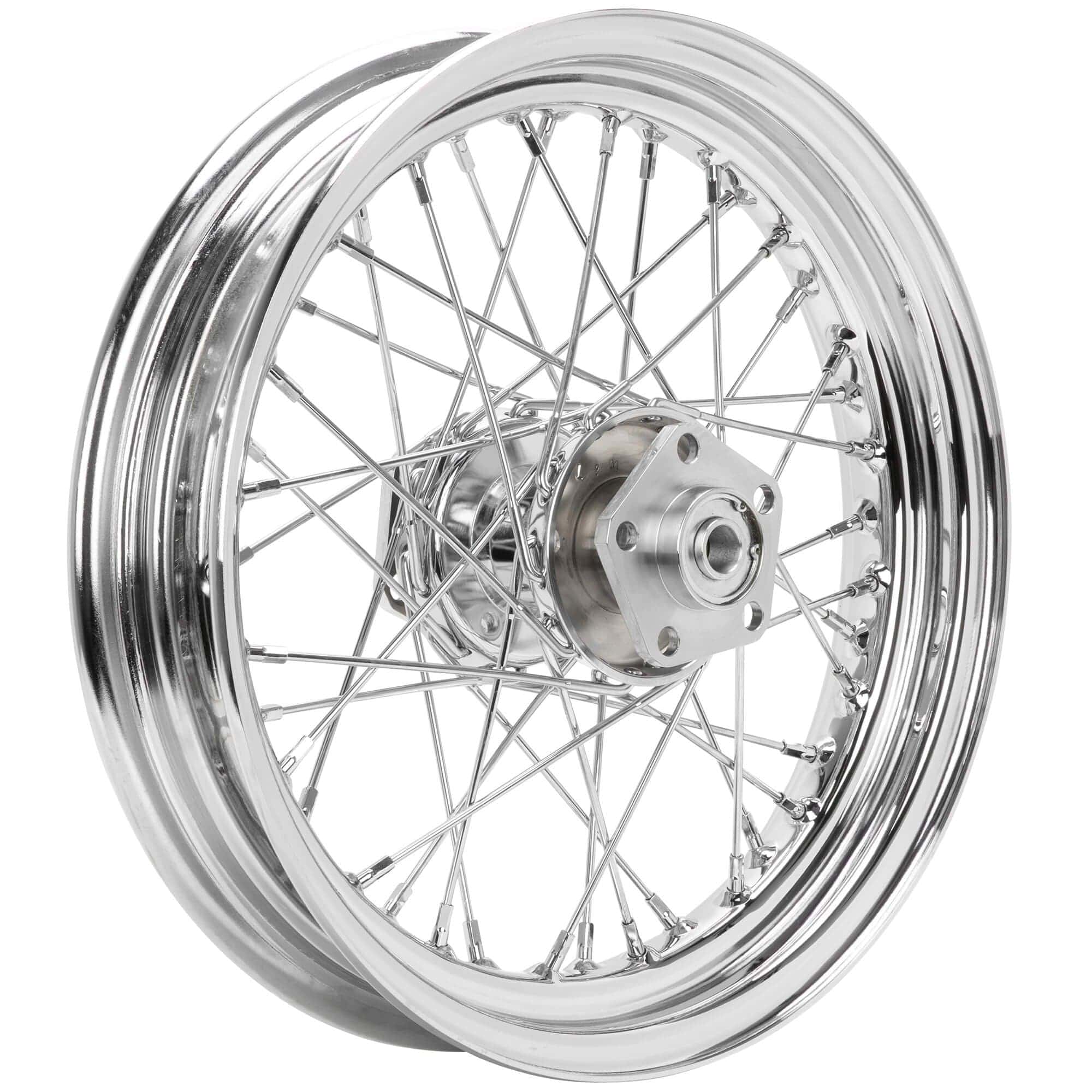 Mid-Usa 16 x 3.00 Chrome Complete Front / Rear Wheel fits Harley ...