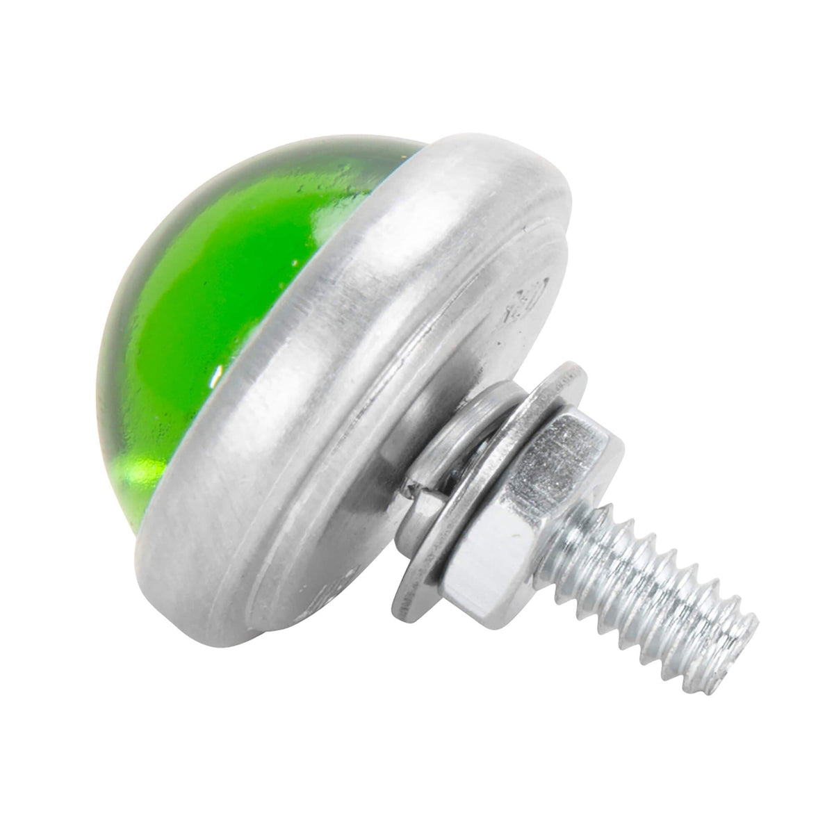 Red Fox Enterprises Glass License Plate Round Reflectors - Green ...