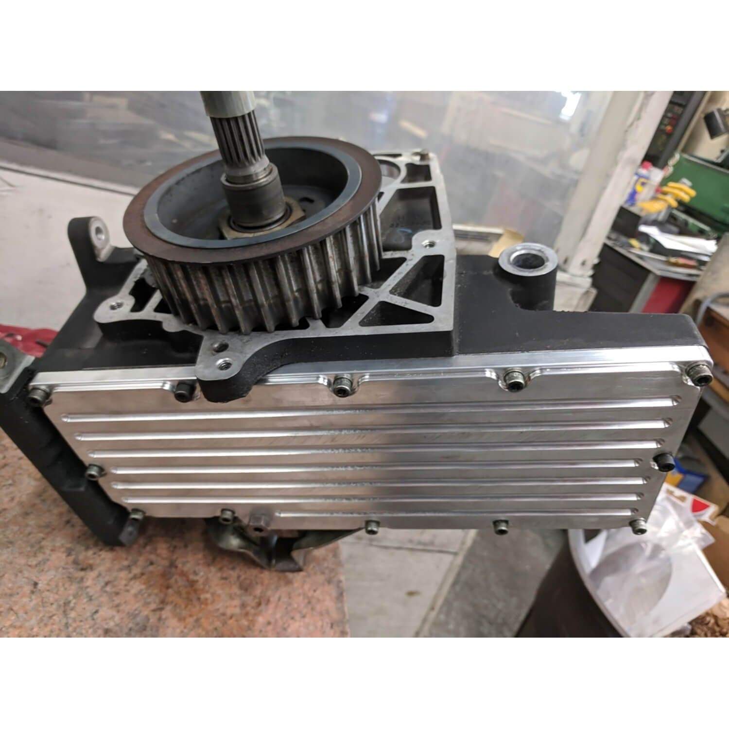 Harley-Davidson Twincam to FXR Frame Conversion Oil Pan Block Off Plat ...