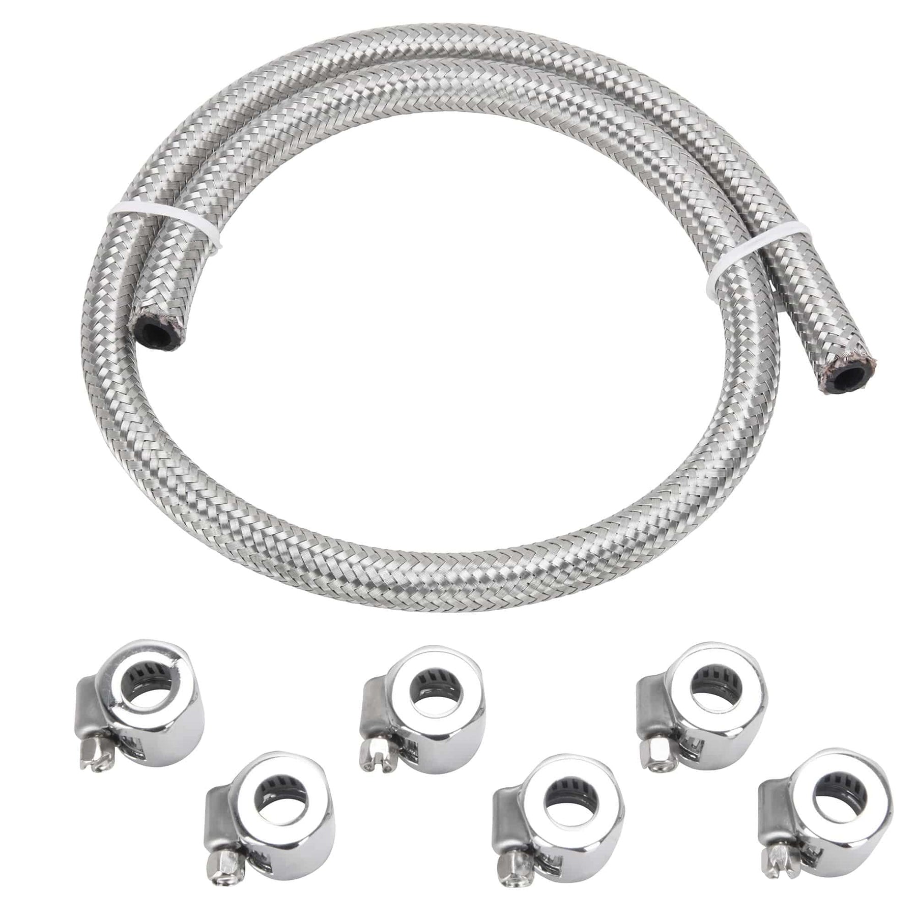 Cycle Standard 5/16 inch Braided Stainless Fuel Line Kit – Lowbrow Customs