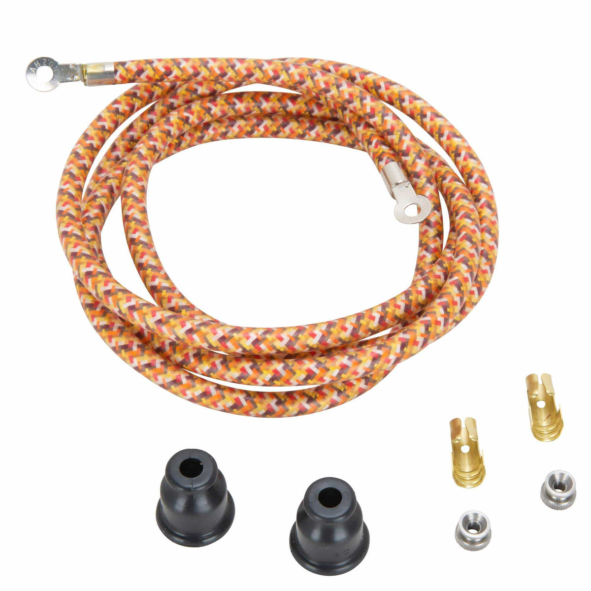 FNA Custom Cycle Spark Plug Wire Kits - Brown/Yellow/Orange Explosion ...