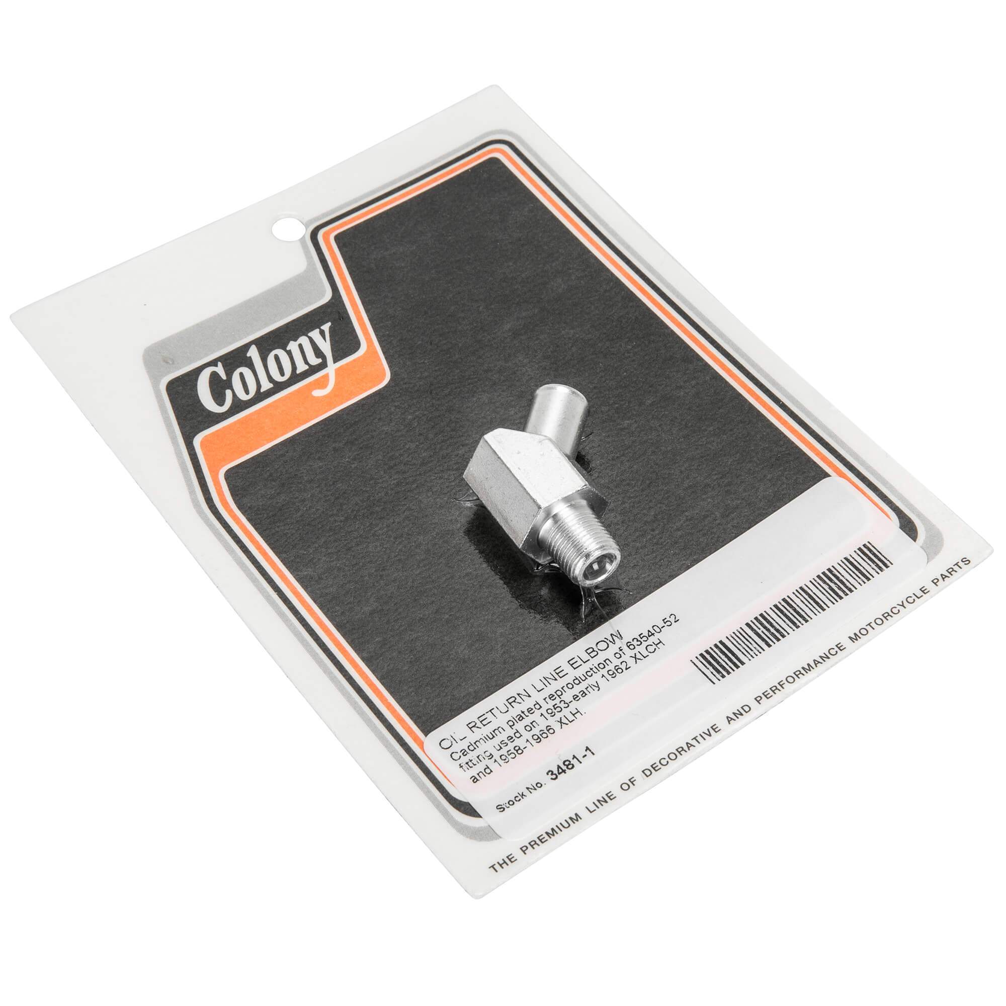 Colony Machine #3481-1 Oil Return Elbow 1953-E1962 Harley-Davidson XLCH ...