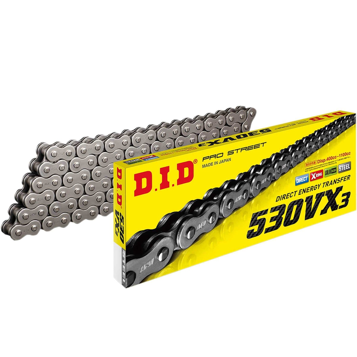 D.I.D. Chains 530 VX3 X-Ring Chain - 110 Links – Lowbrow Customs