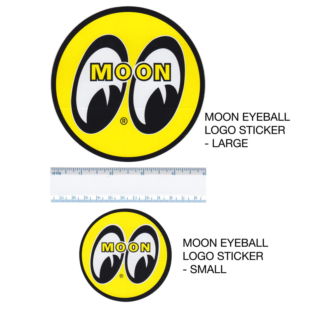 Mooneyes MOON Eyeball Logo Sticker - Large – Lowbrow Customs