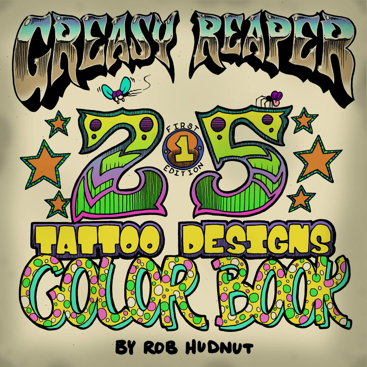 Greasy Reaper The Greasy Reaper Coloring Book – Lowbrow Customs